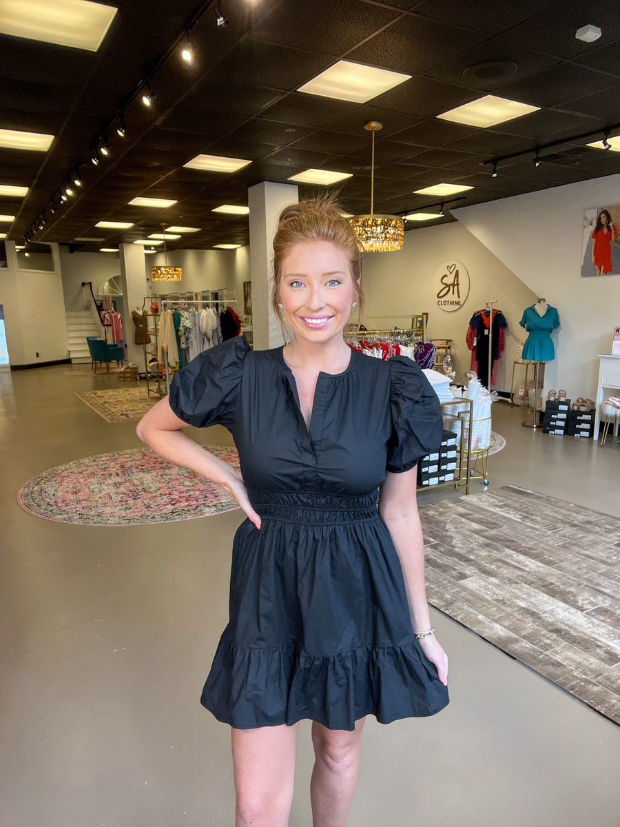 Poppy Mini Dress - Black – Sami Anne Clothing